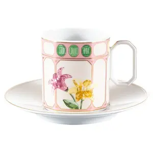 SWAROVSKI Idyllia Coffee Cup With Saucer - Pink