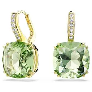 SWAROVSKI Millenia Drop Earrings With Emerald Cut Crystals - Green
