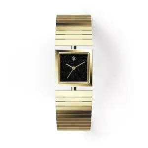 VANNA Linea Sandstone Watch Gold - Black
