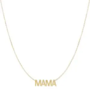 Maya Brenner Designs Pavé Mama Necklace Yellow - Gold