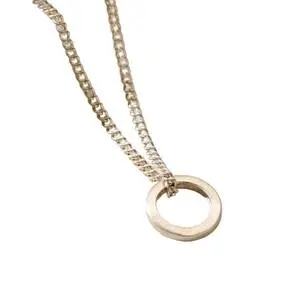 POSH TOTTY DESIGNS Sterling Mini Quote Circle Necklace - Silver