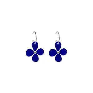 TOOLALLY Daisy Hoop Earrings Royal Pearl - Blue