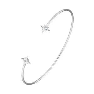 SCREAM PRETTY Starburst Open Bangle - Silver