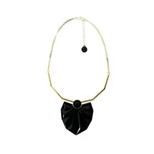 GISSA BICALHO Handmade Acrylic Necklace Choker Papyrus - Black