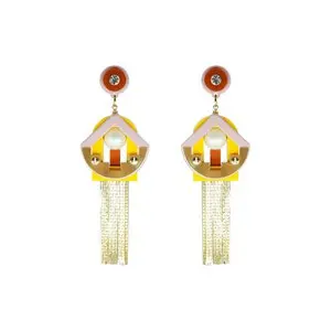 GISSA BICALHO Handmade Acrylic Earring Maya Candy - Pink