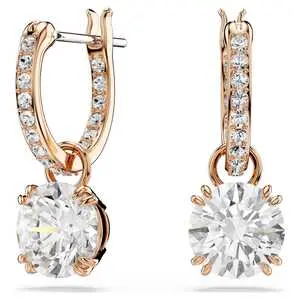 SWAROVSKI Stilla Drop Earrings With Pave Embellishment - White