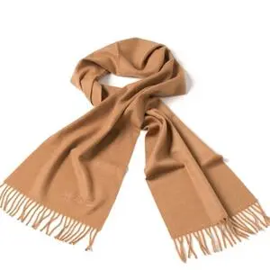BEL CASHMERE Cashmere Scarf With Fringes Camel - Brown