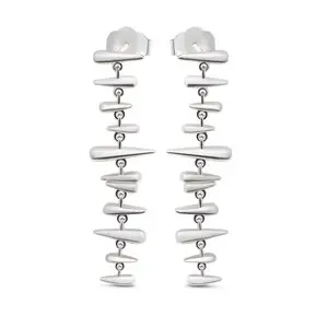 LUCY QUARTERMAINE Solid Sterling Shard Drop Earrings - Silver