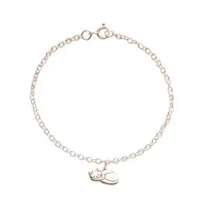 POSH TOTTY DESIGNS Sterling Sleeping Cat Dinky Charm Bracelet - Silver