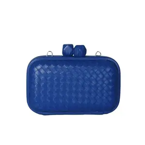 F3ROG BY RANA Cobalt Woven Crossbody Kukki Clutch - Blue