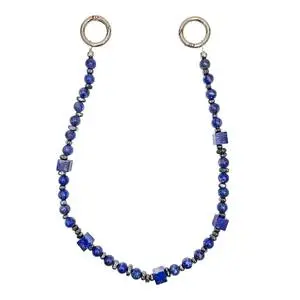 FARRA Cube And Round Lapis Lazuli Phone Charm - Blue