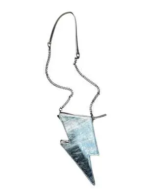 ANY OLD IRON Metallic Leather Lightning Bag - Silver