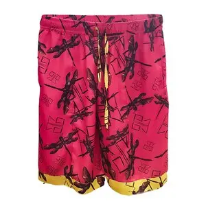 JANARA JONES Dragonfly Print Satin Shorts