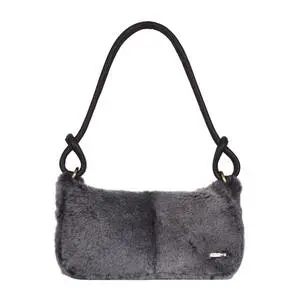 OWEN BARRY Sheepskin Shoulder Zipper Bag Graphito Devoran - Grey