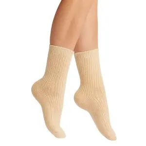 HIGH HEEL JUNGLE BY KATHRYN EISMAN Cashmere Socks Oat - White