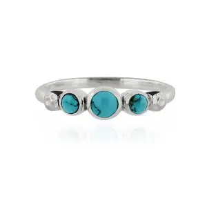 CHARLOTTE'S WEB JEWELLERY Silver / Blue Lakshmi Silver Ring Turquoise - Silver/blue