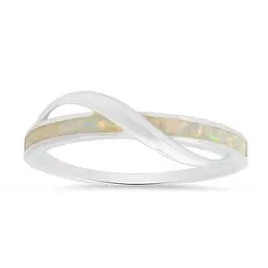 KYLIE HARPER Sterling Opal Wave Ring - Silver