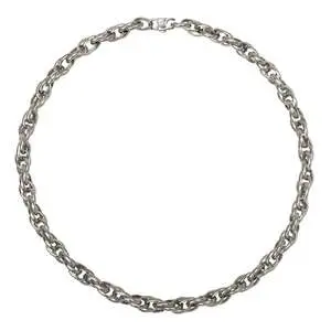 CARAMEL VINTAGE JEWELLERY Vintage Plated Loop De Loop Chain - Silver