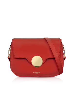 LE PARMENTIER San Pedro Leather Shoulder Bag - Red
