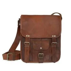 VIDA VIDA Vida Vintage Leather Day Satchel Long - Brown