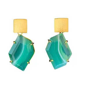 MAGPIE ROSE Tropical Swirl Earrings - Green