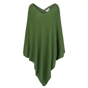 TIRILLM Anine" Big Cashmere Poncho - Green