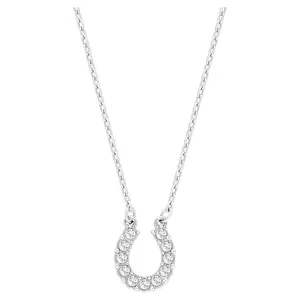 SWAROVSKI Rhodium-plated Horseshoe Pendant Necklace With Crystal Pav - White