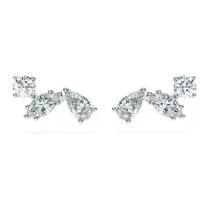 SWAROVSKI Galaxy Stud Earrings With Diamonds - White