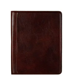 TIME RESISTANCE Leather Portfolio Something Fresh - Brown