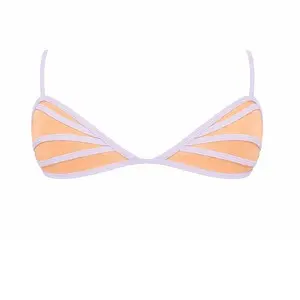 IVY SWIMWEAR Neutrals / Nola Lavender In Nude Mesh Top - Purple