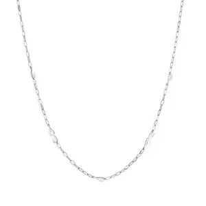 DINNY HALL Silver / White Folded Heart Silver Chain Necklace - Silver/white