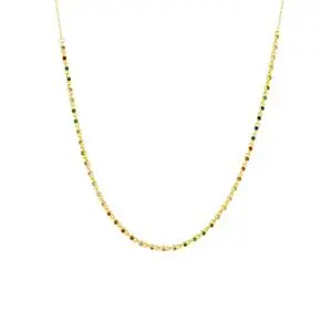 SPERO LONDON Rainbow Round Tennis Necklace Sterling Silver - Gold