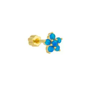 SPERO LONDON Blue Opal Star Sterling Silver Piercing - Gold