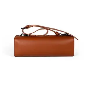 QU Cognac Brick Bag