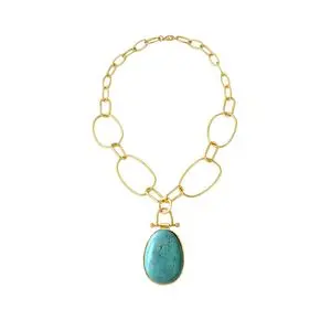 RARE MATTERS JEWELRY Turquoise Pendant Necklace - Blue
