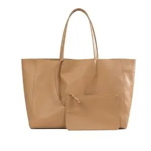 HAMEL ATELIER Neutrals Ravello Leather Tote Bag Beige - Beige/black