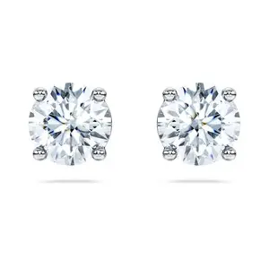 SWAROVSKI Swarovski 18K White Gold Solitaire Stud Earrings With 1.0 Carat Laboratory Grown Diamonds