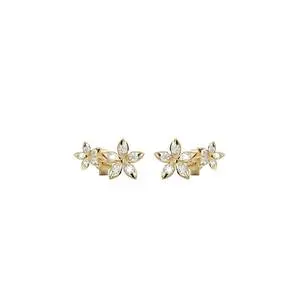 BLOOMTINE | EARTH ANGEL HQ Eternal Bloom™ Vermeil Flower Stud Climbers - Gold