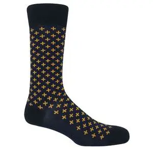 PEPER HAROW - MADE IN ENGLAND Crosslet ’s Socks – Navy - Blue