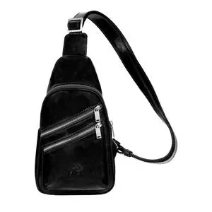 TIME RESISTANCE Leather Sling Bag Catch Twenty Two