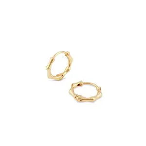 DINNY HALL Yellow / Gold Bamboo Micro Hoops - Yellow/gold
