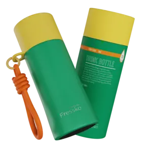 Fressko Play 14oz/420ml Water Bottle, Ceramic Remix Snap - Green