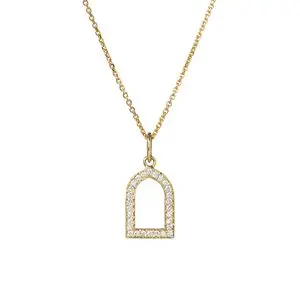 SHEIDA FARROKHI Sahra Diamond Pendant Solid Yellow Gold - Yellow/gold