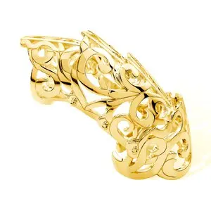 LUCY QUARTERMAINE Elets Full Armour Ring In Vermeil - Gold