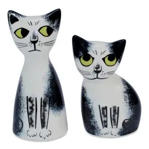 Hannah Turner Cat Salt & Pepper - Black