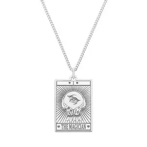 CARTERGORE Small Sterling “the Magician” Tarot Card Necklace - Silver