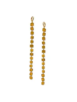 JAREDJAMIN Amber Building Block Drop Earrings - Gold
