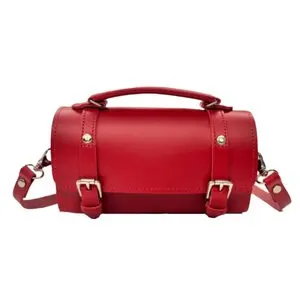 ZATCHELS Handmade Leather Bowler Bag - Red
