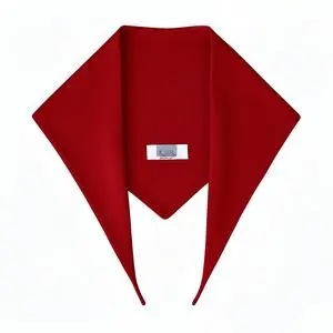 LONDON ATELIER BYPRODUCT Wool Small Triangle Knitted Scarf - Red