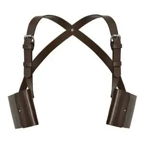 BADASS & GODDESS LEATHER Brown / Silver Holsters Harry Dark Brown - Brown/silver